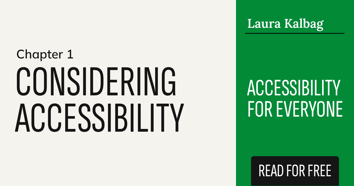 Chapter 1: Considering accessibility - Accessibility For Everyone by ...